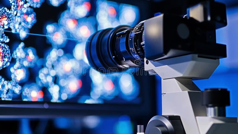 Advanced Microscopy in Scientific Research Laboratory Stock Video ...