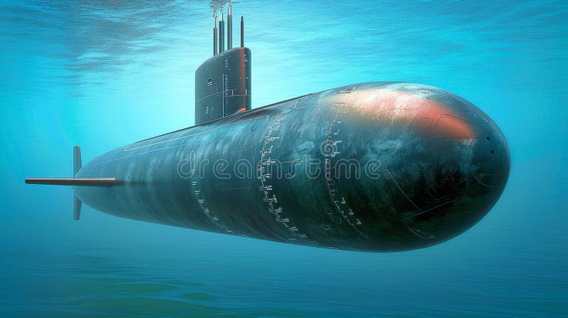 Advanced Military Submarine Showcases Sleek Design in Deep Sea Dive ...