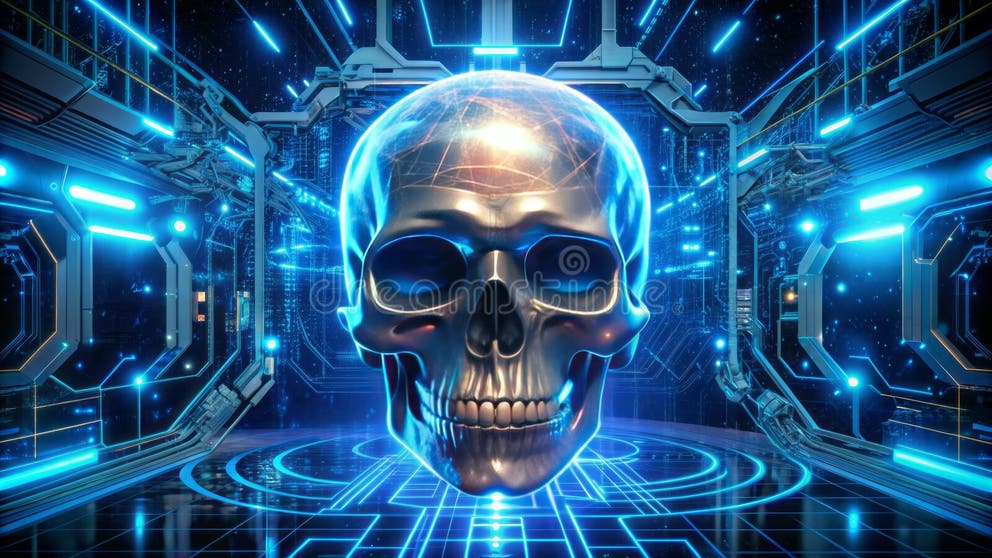 Advanced Mind Control Technology Futuristic Robotic Skull with ...