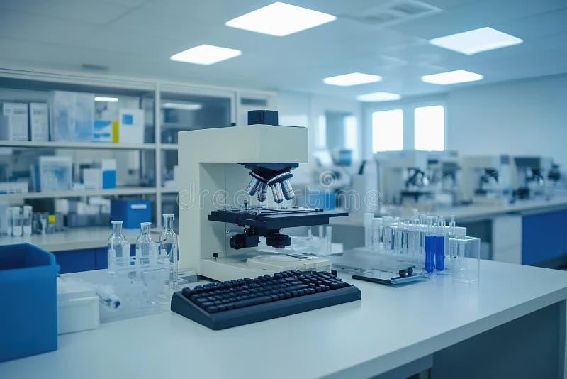 Advanced Modern Medical Laboratory with Analytical Equipment and a ...