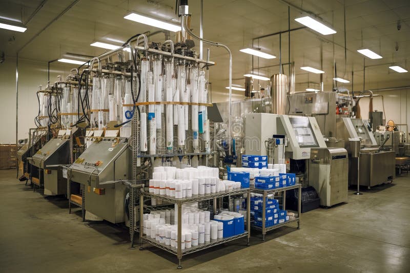 Advanced Modern Pharma Manufacturing Stock Image - Image of chemicals ...