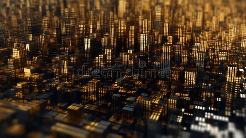 Advanced Motion Digital Gold and Black Matrix Cyber Environment Big ...