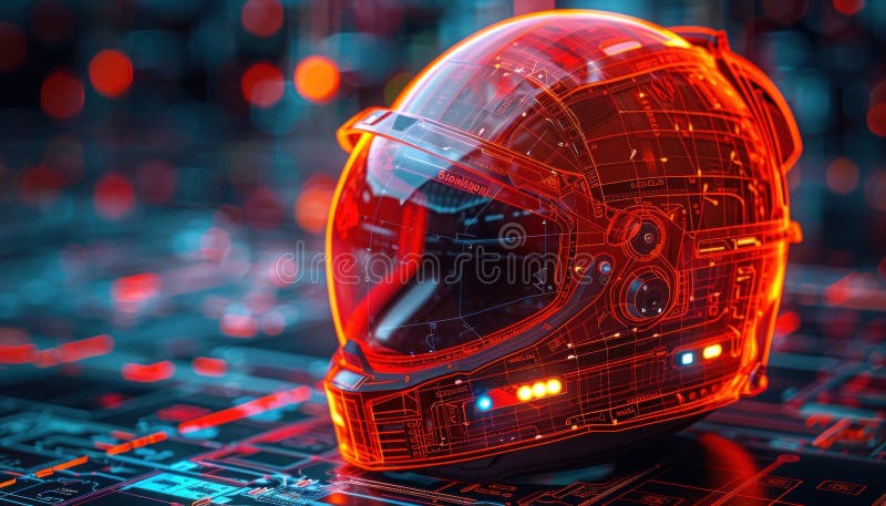 The Advanced Motorcycle Helmet Provides a Combination of Modern Style ...