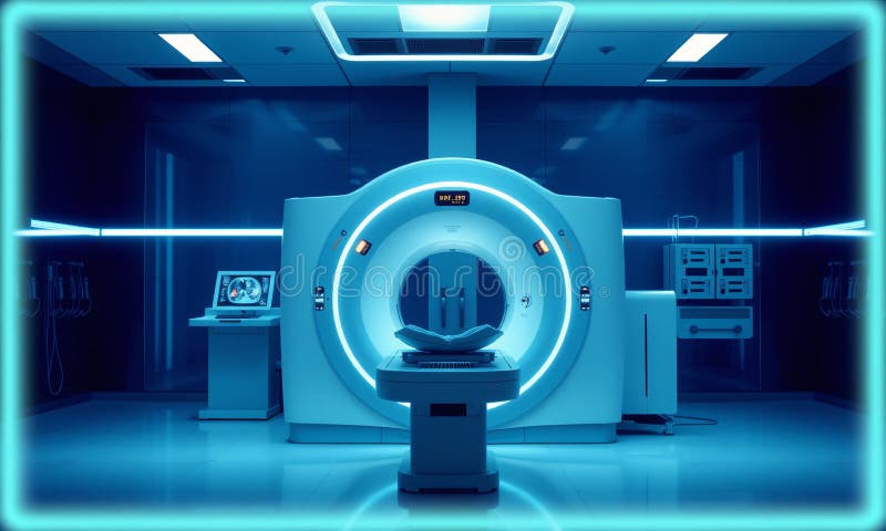 An Advanced MRI or CT Scan Machine in a Cutting-edge Hospital Lab Stock ...
