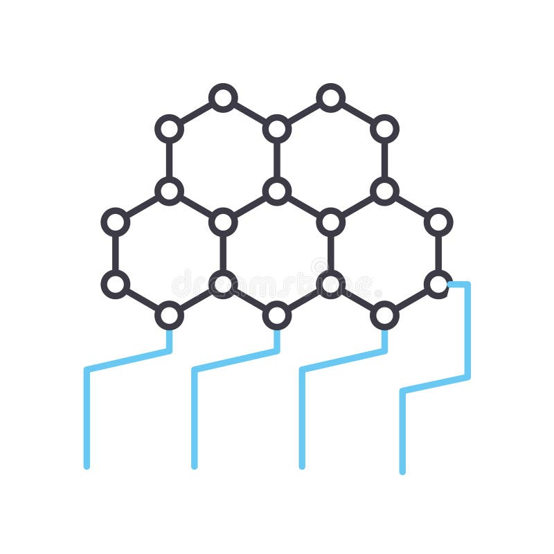 Advanced Nano Electronics Line Icon, Outline Symbol, Vector ...