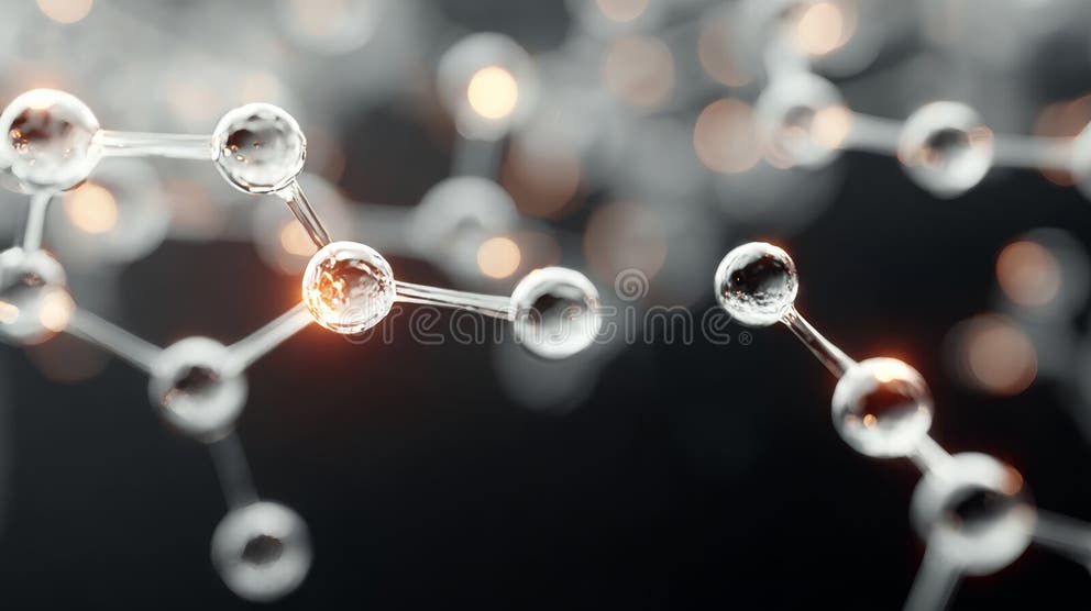 Advanced Nanotechnology Concept 3D Molecule Compounds and Microscopic ...