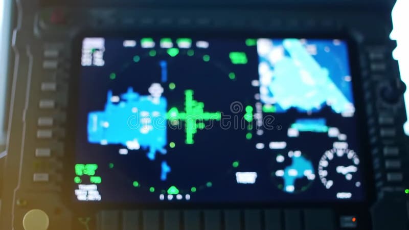 Advanced Navigation Display Showing Radar and Map Data in a Modern ...