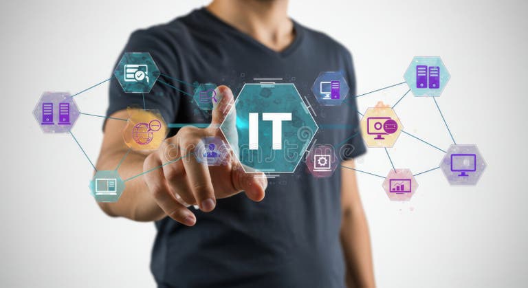 Advanced it Network Visualization Futuristic it Network Interactive ...