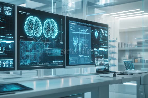 Advanced Neuro Testing Equipment in a Modern Lab with Diverse ...