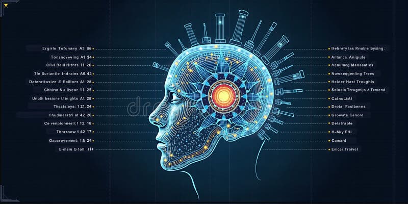 Advanced Neuromorphic Brain Interface: Futuristic Technology Stock ...