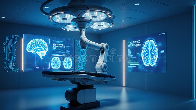 Advanced Neurosurgery: the Future of Brain Health Stock Illustration ...