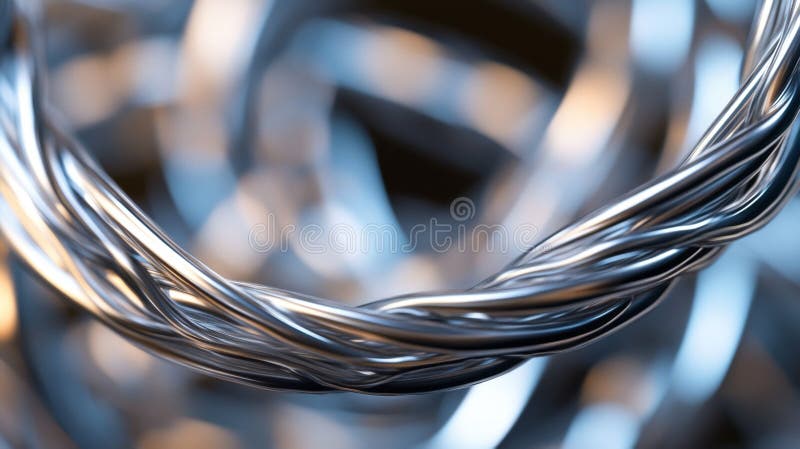 Advanced Nitinol Shape Memory Alloy Wires Close-Up in Focus Stock ...