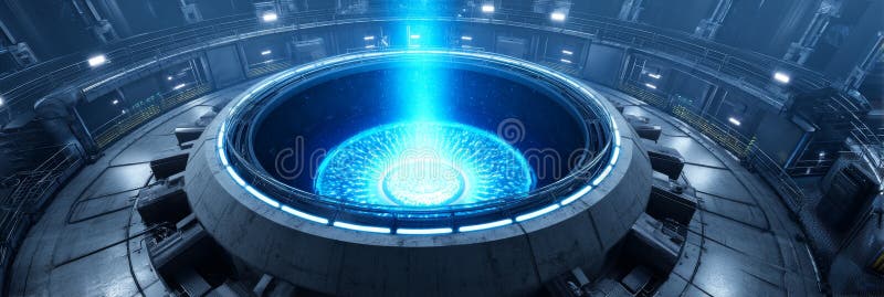 Advanced Nuclear Reactor Core Glow Futuristic Energy Powerful Reactor ...