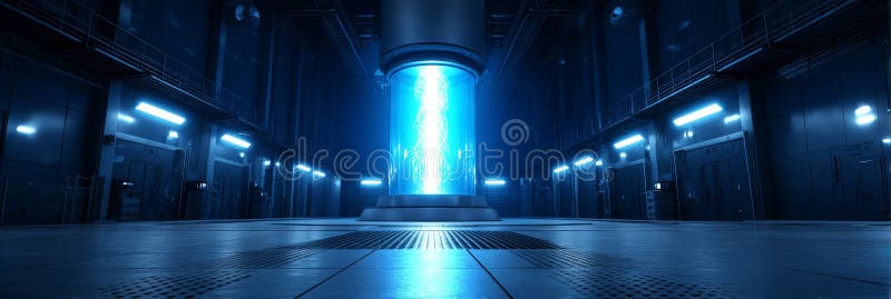 Advanced Nuclear Reactor Core Glow Futuristic Energy Advanced ...