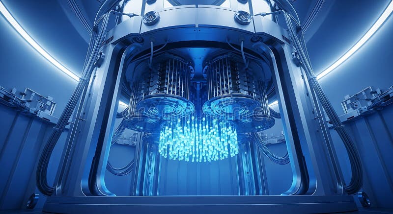 Advanced Nuclear Reactor Core Visualization Stock Illustration ...