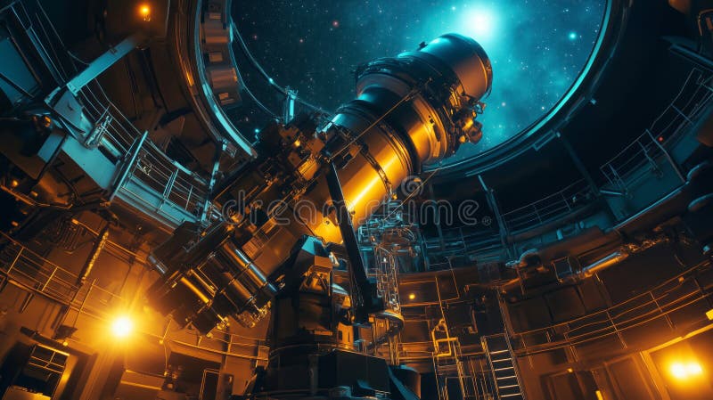 Advanced Optical Telescope Capturing Satellites Under a Stunning Starry ...