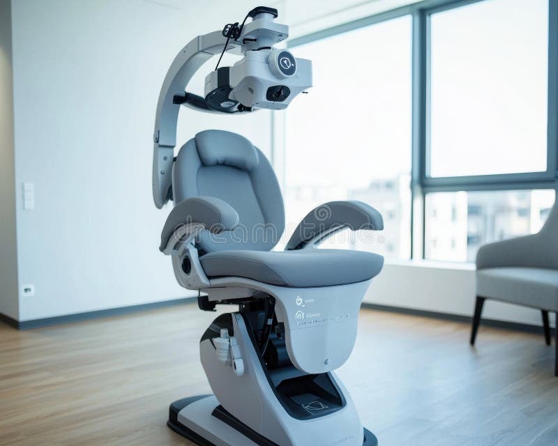Advanced Optometry Chair with Integrated Imaging System Stock ...