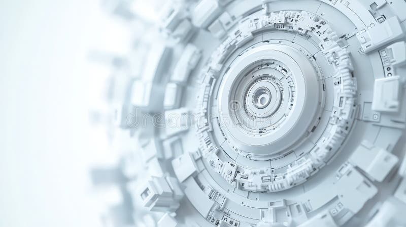 Advanced Orbital Mechanism with Intricate White Segments and Concentric ...