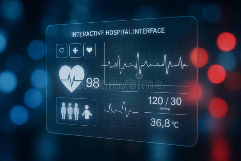Advanced Patient Interface with Multiple Vital Metrics Stock ...