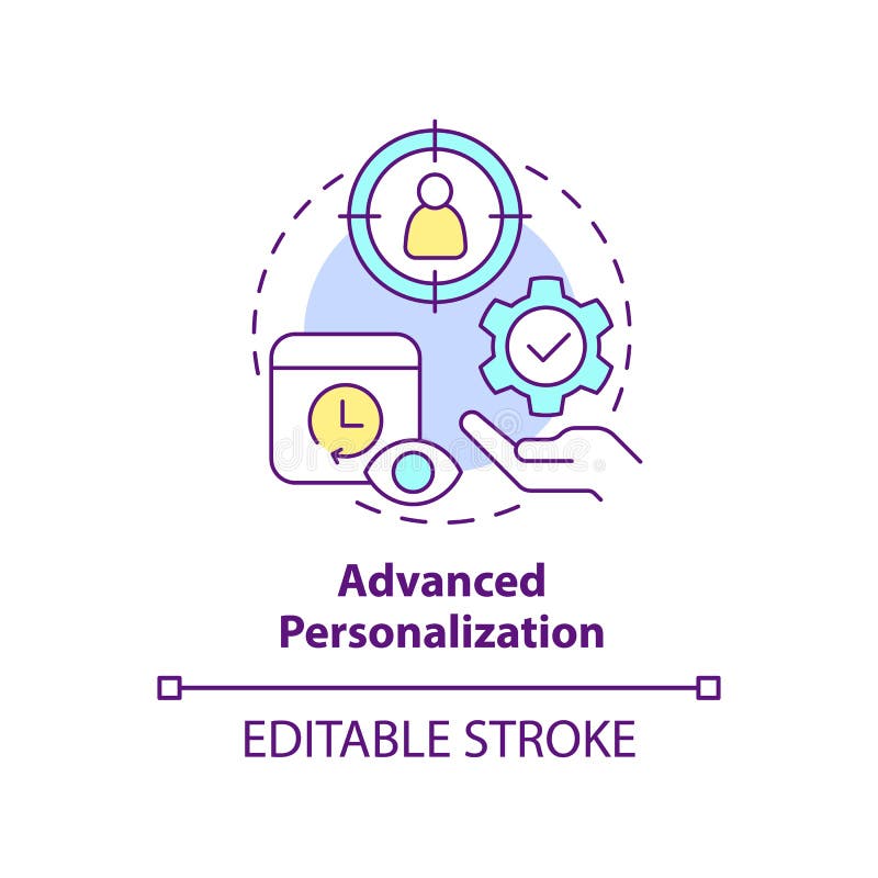 Advanced Personalization Concept Icon Stock Vector - Illustration of ...
