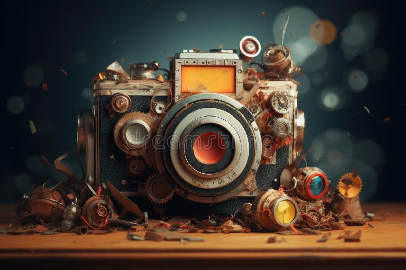 Advanced Photo Camera. Generate Ai Stock Photo - Image of interior ...