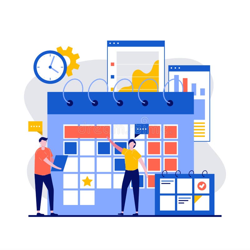 Advanced Planning Concept with Character. People Make a Plan ...