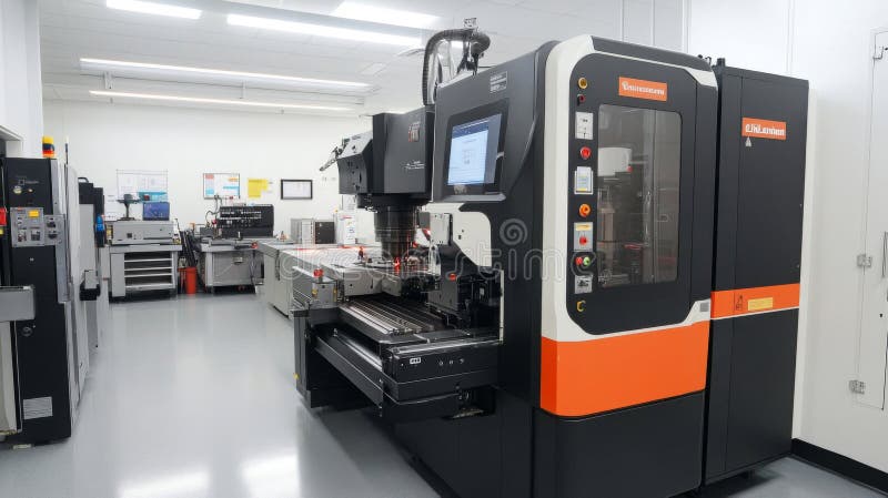 Advanced Precision Micromachining Equipment in Cleanroom Facility Stock ...