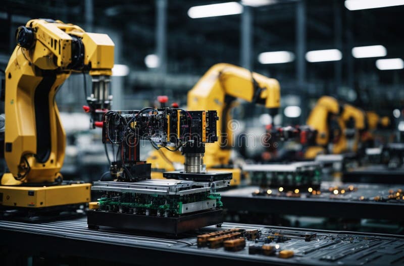 Advanced Printed Circuit Board with Components Electronics Assembly ...