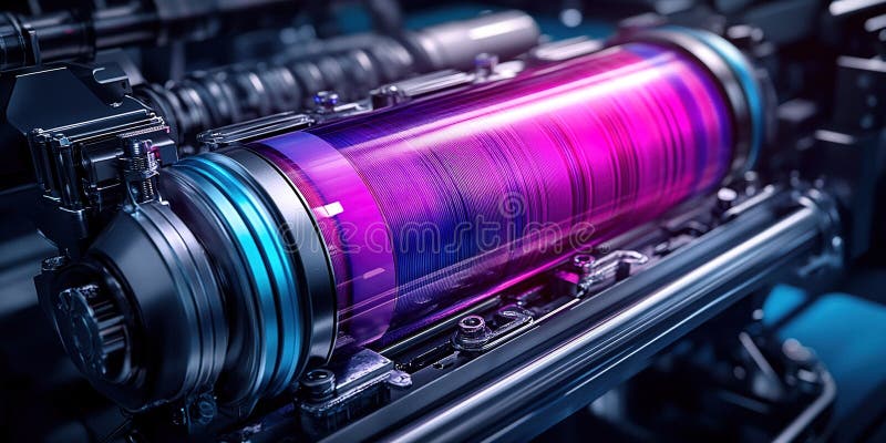 Advanced Printing Technology Showcasing a Vibrant Color Roller in a ...