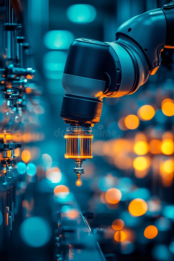 An Advanced Production Line Equipped with Blue and White Robots ...