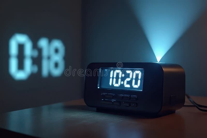 Advanced Projected Digital Alarm Clock Stock Illustration ...