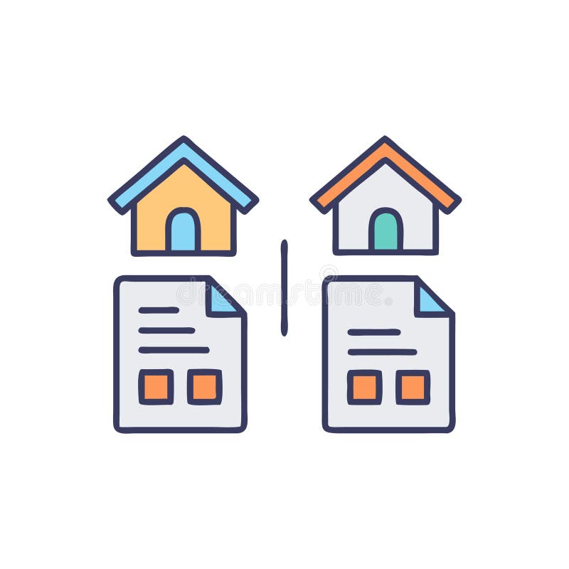 Advanced Property Comparison Icon Design Stock Illustration ...