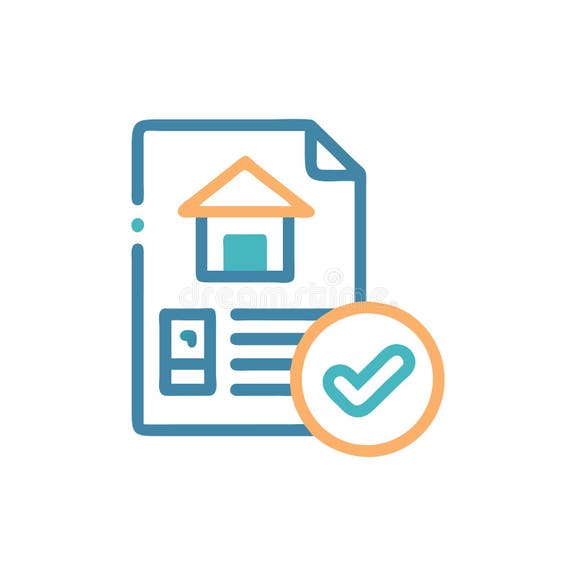 Advanced Property Development Approval Icon Stock Illustration ...