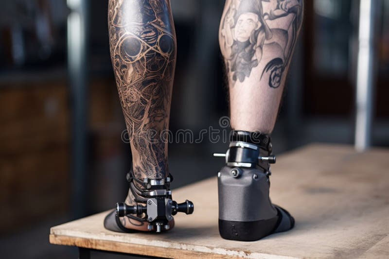 Advanced Prosthetic Leg with Built-in Sensors Stock Illustration ...