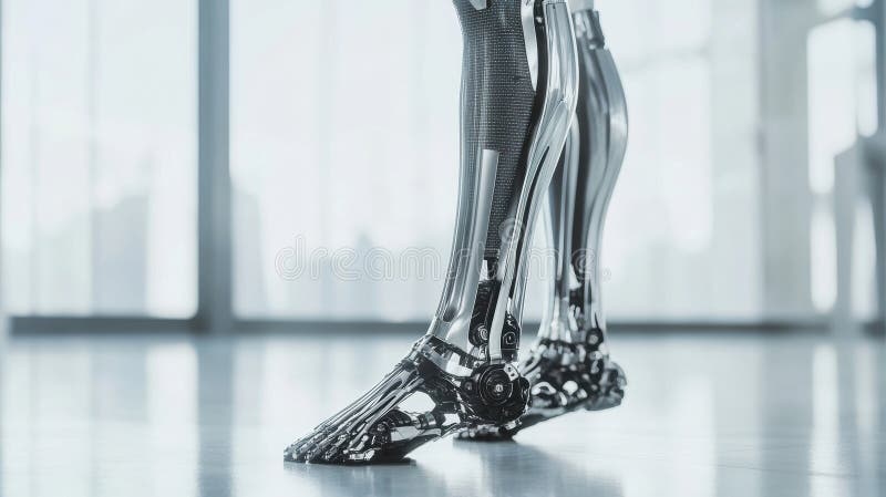 The Advanced Prosthetic Leg Showcases Intricate Metal and Carbon Fiber ...