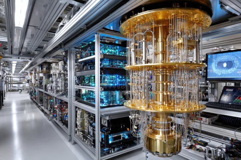 Advanced Quantum Computer Technology Showcased in a High-tech Research ...