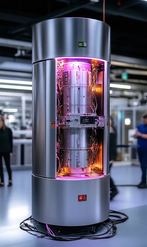 Advanced Quantum Computing Device in Laboratory Stock Image - Image of ...