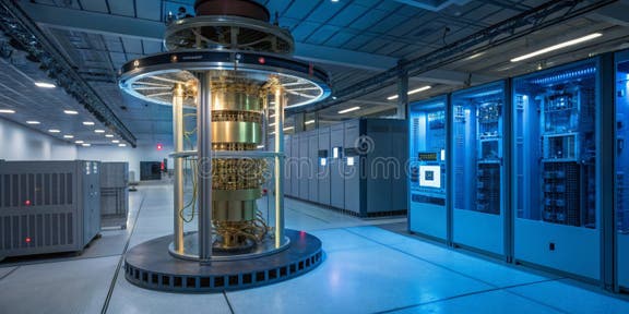 Advanced Quantum Computing Facility Showcasing a Quantum Processor and ...