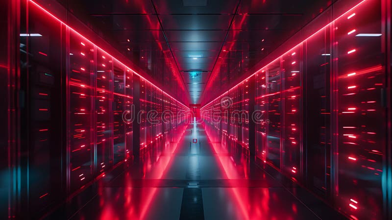 Advanced Quantum Computing Lab Corridor Stock Illustration ...