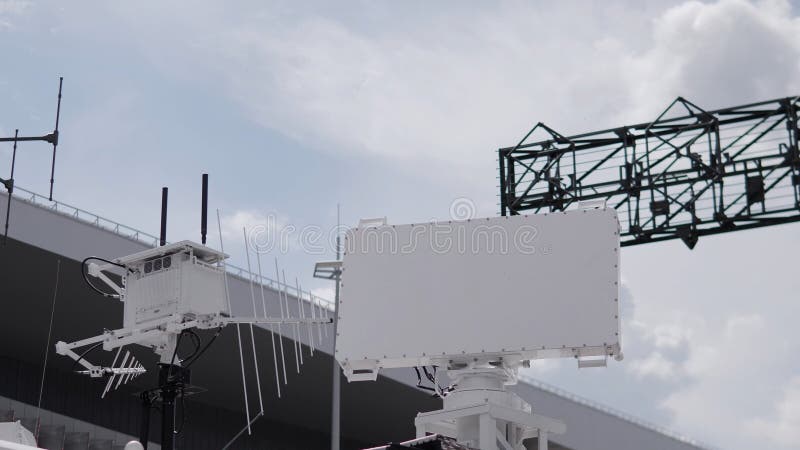 Advanced Radar System Operates Under a Cloudy Sky at a Testing Facility ...
