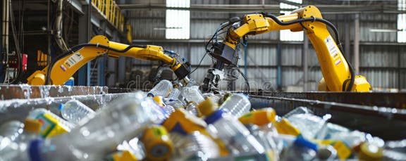 An Advanced Recycling Plant with Robotic Arms Sorting and Processing ...