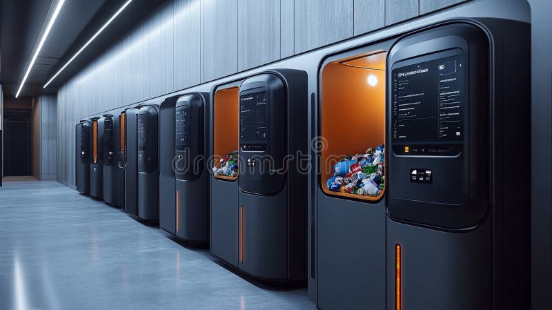 Advanced Recycling and Waste Disposal Units in a Modern Industrial ...