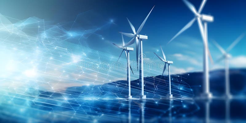 Advanced Renewable Energy System with Hightech Interface Managing Wind ...