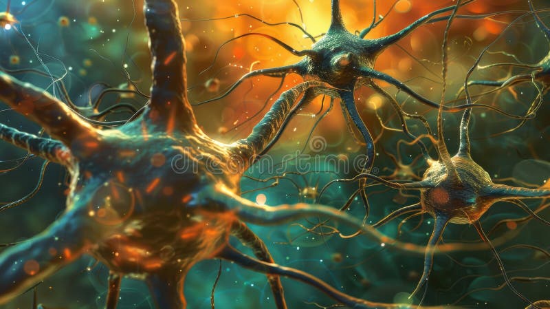 Advanced Research in Brain Functions with AI Technologies. Stock Photo ...