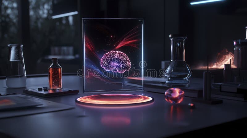 Advanced Research Facility Close-up View of Futuristic Laboratory and ...