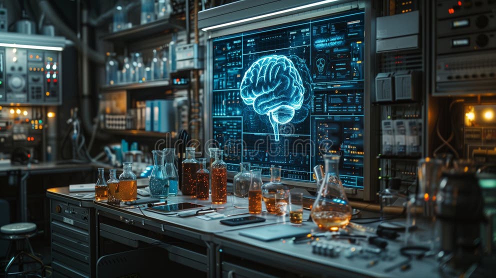 Advanced Research Lab Featuring Interactive Brain Visualization and ...