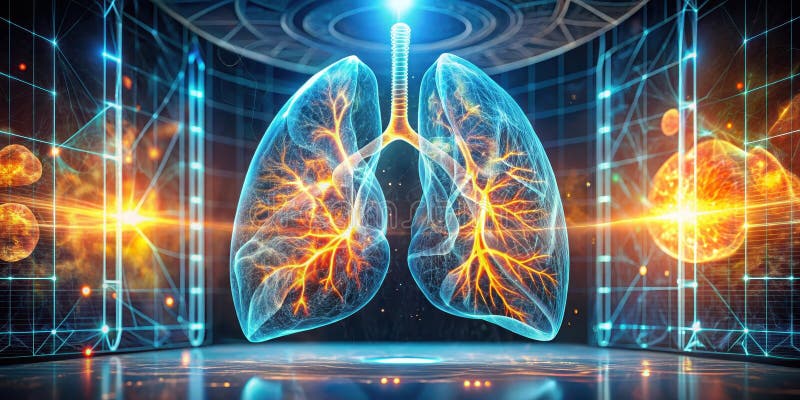 Advanced Respiratory System Visualization a Futuristic Medical Scan ...