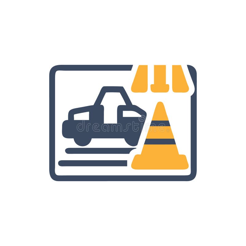 Advanced Road Construction Icon Design Stock Illustration ...