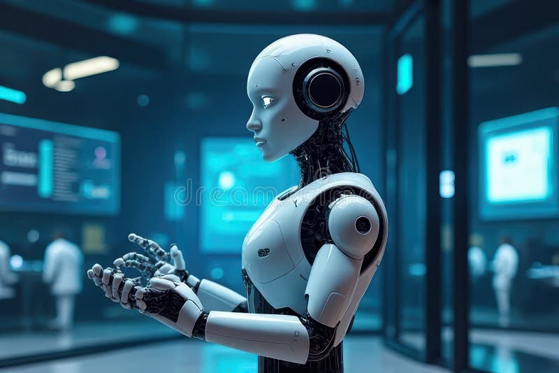 Advanced Robot Assistance for Multiple Duties Stock Illustration ...