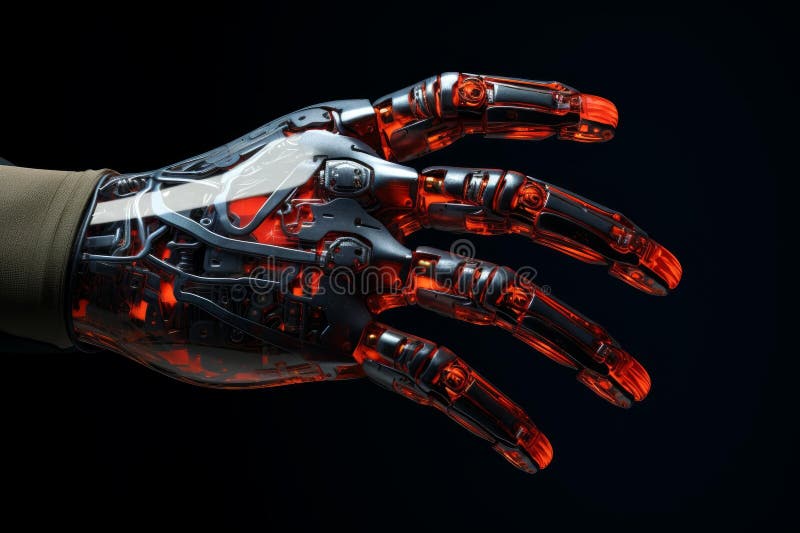 Advanced Robot Cyber Hand. Generate Ai Stock Image - Image of metal ...